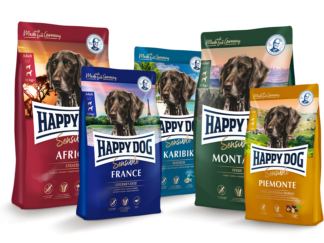 Happy Dog premium dog food – made with love in Germany